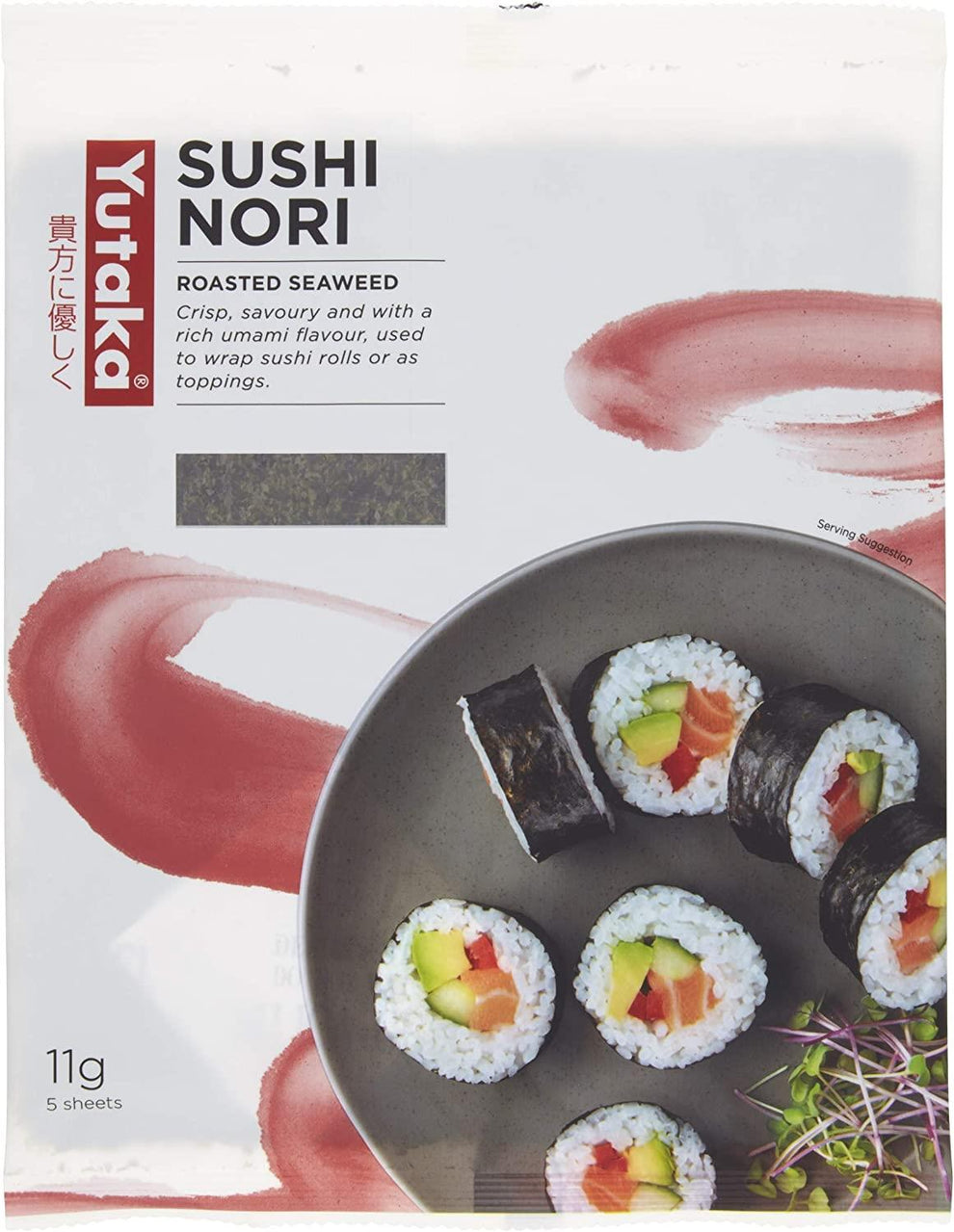 Yutaka Sushi Nori Sheets 5 x 2.2g (11g) Seaweed Sheets – Parkers ...