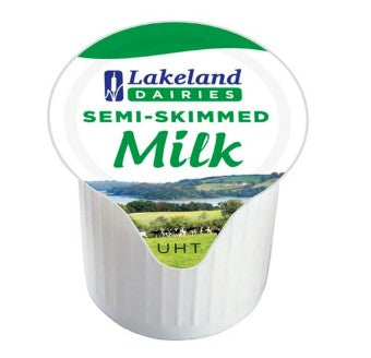 Lakeland UHT Semi Skimmed Milk Portions 120 x 12ml – Parkers Foodservice